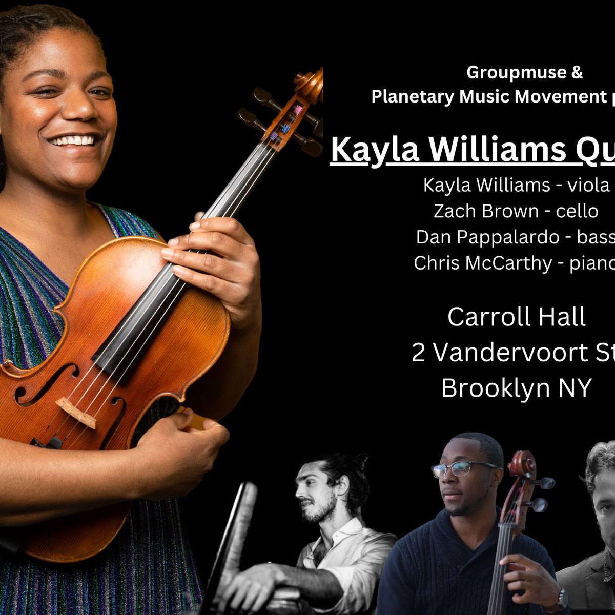 Kayla Williams Quartet: Bluegrass, Jazz, & Classical - Groupmuse